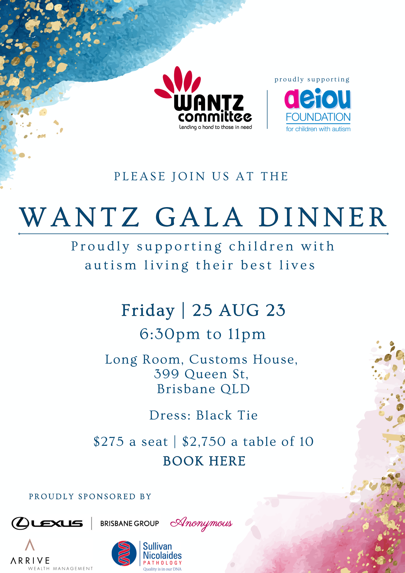 WANTZ Gala Dinner | autism early intervention | AEIOU Foundation